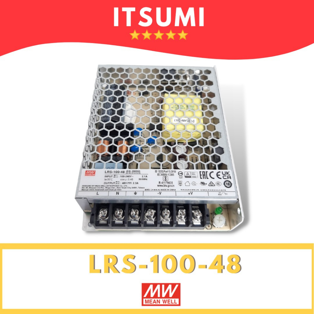 Power Supply Mean Well LRS-100-48 LRS10048 LRS 100 48V 2.3A | Shopee Malaysia