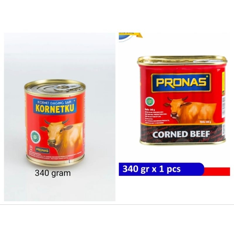 Pronas Regular Cow Kornet 340gram Packaging Cans (Earloop)/Kornet Ku ...