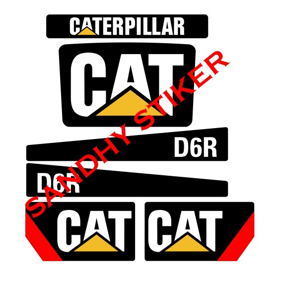 Caterpillar D6R Bulldozer Sticker Cat Dozer Heavy Equipment Sticker ...