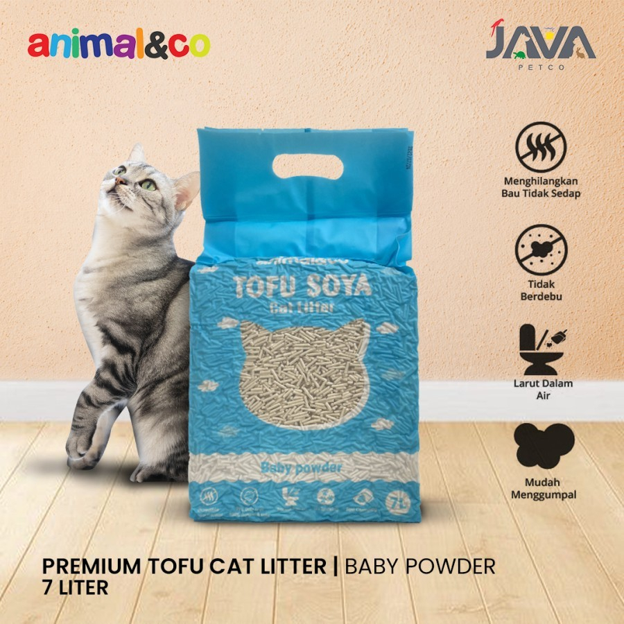 Animalnco Soya Clumping Cat Sand - Tofu Clumping Cat Litter 7 Liter ...