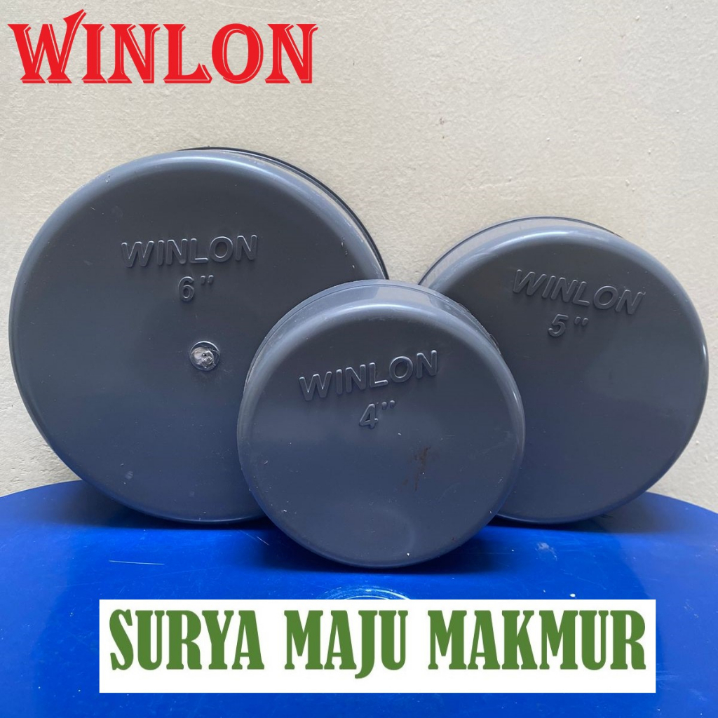 END CAP WALON PVC 4" 5" 6" INCH DOP WINLON PLAIN CAP DOP PLUG PIPE ...