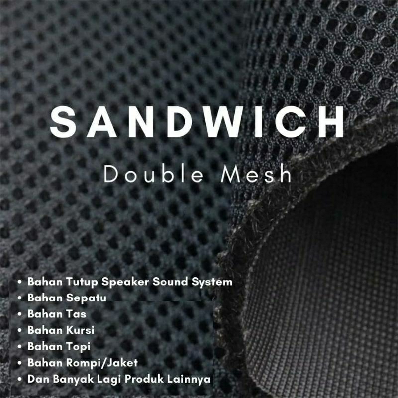 Thick Double Mesh Mesh Fabric / Multipurpose 3ml Sandwich Mesh Fabric ...