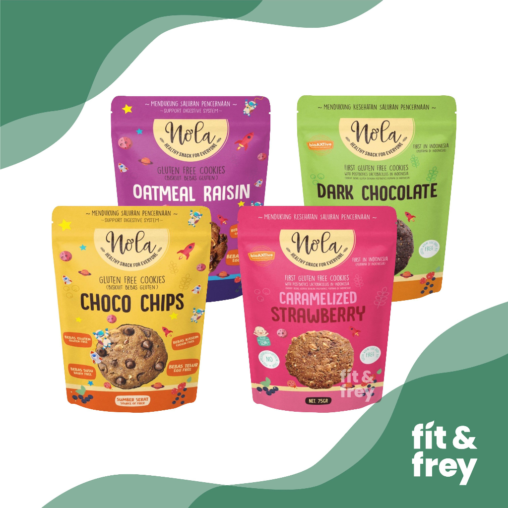 NOLA Cookies 75g - Gluten Free - Choco Chips / Dark Chocolate ...