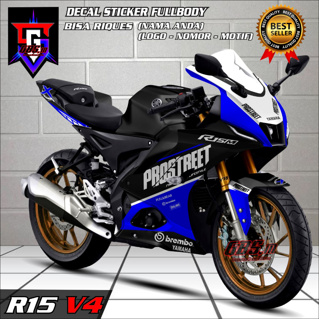 R15 V4 Motorcycle Fullbody Sticker Decal Modified R15 V4 Fullbody ...