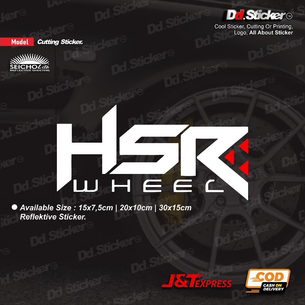 Hsr Racing Wheels logo Sticker | Cutting stickers | Shopee Malaysia