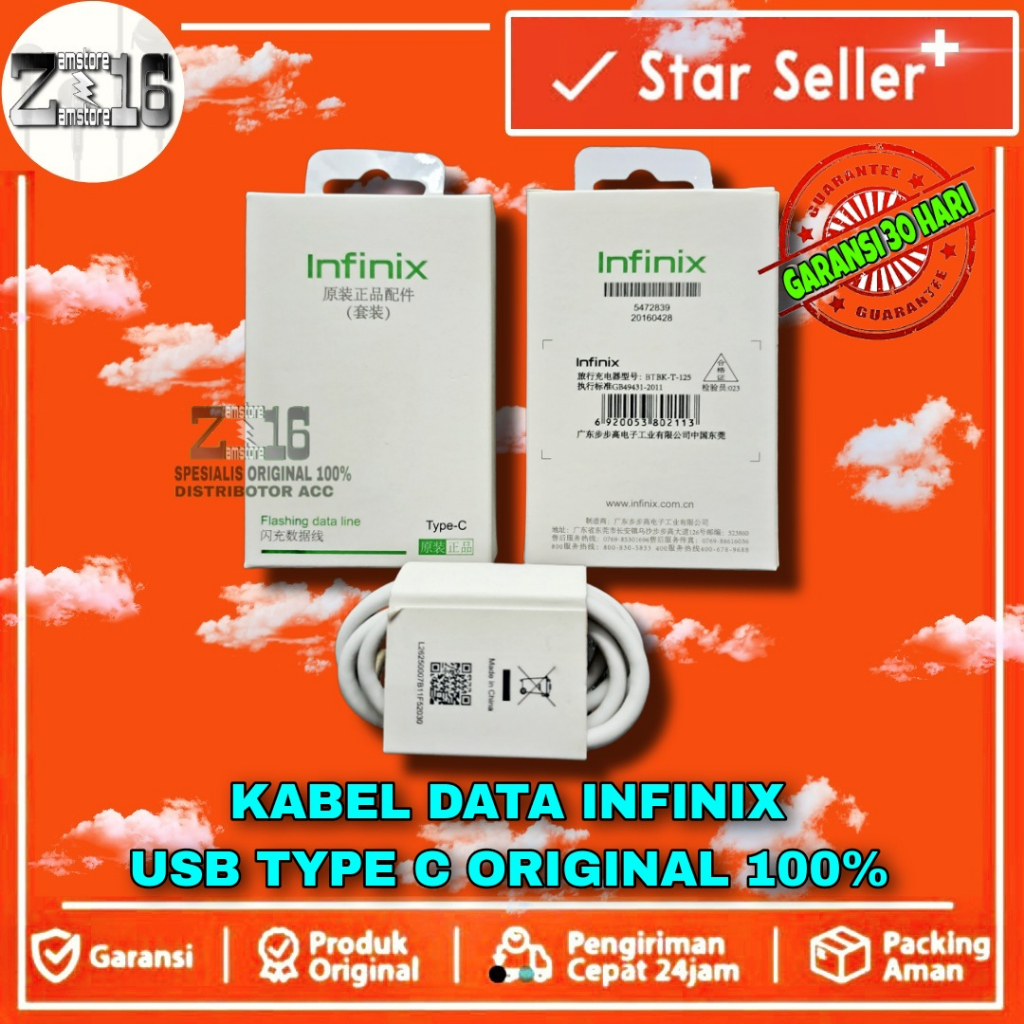 Infinix NOTE 8 / X NEO Data Cable Original Super Charge Type C 33W ...