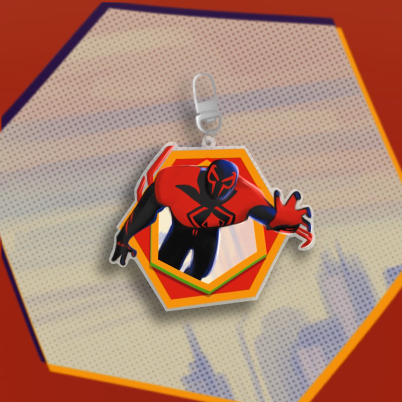 Spiderman Across the Spiderverse Acrylic Keychain (Miles, Gwen, Miguel ...