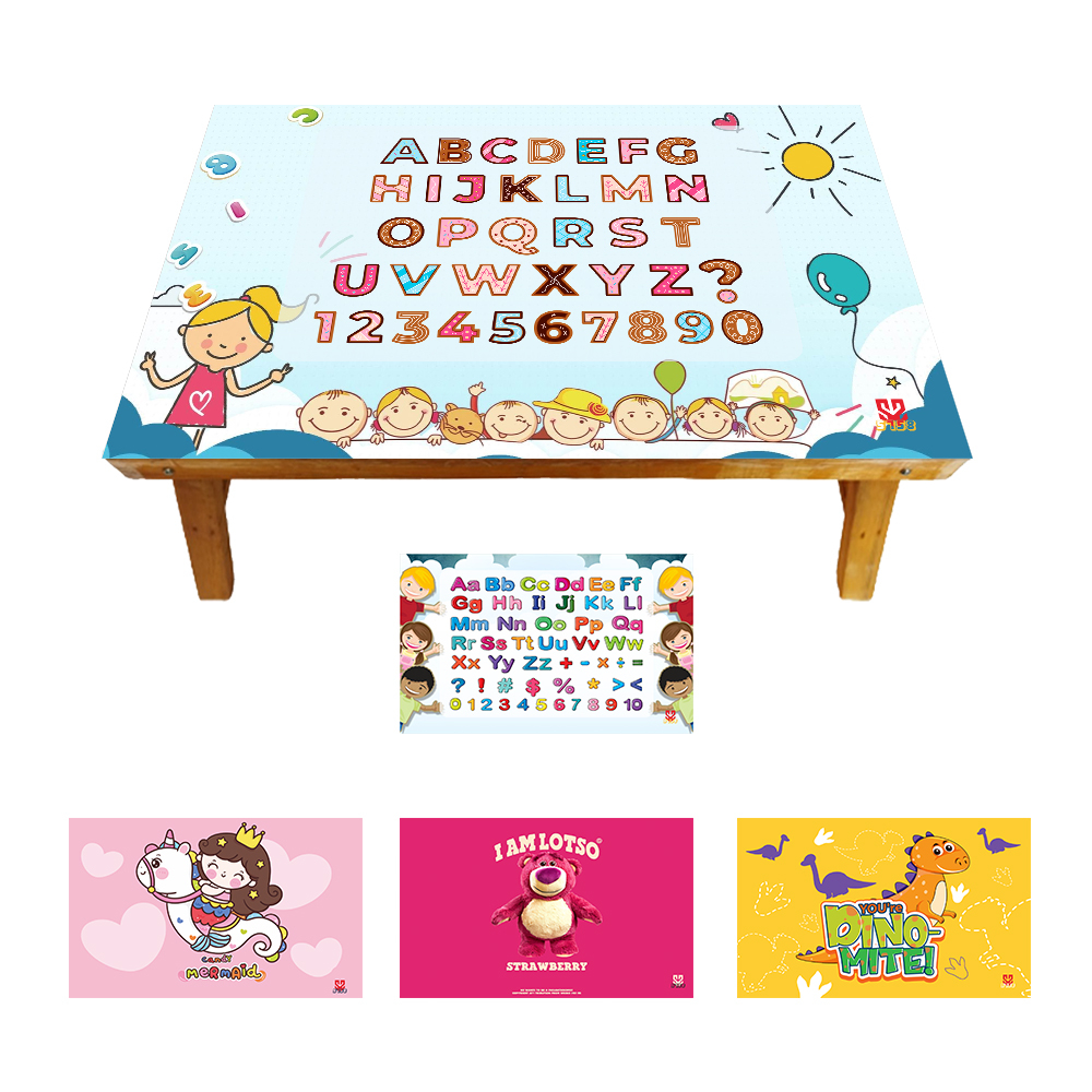 FOLDING STUDY TABLE ALPHABET CHARACTERS ALPHABET NUMBER DINOSAUR ...