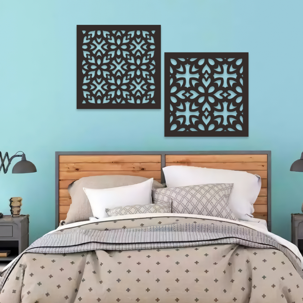 HIASAN DINDING KAYU Wall Hanging Wood Wall Art Laser Cut Wood Living ...