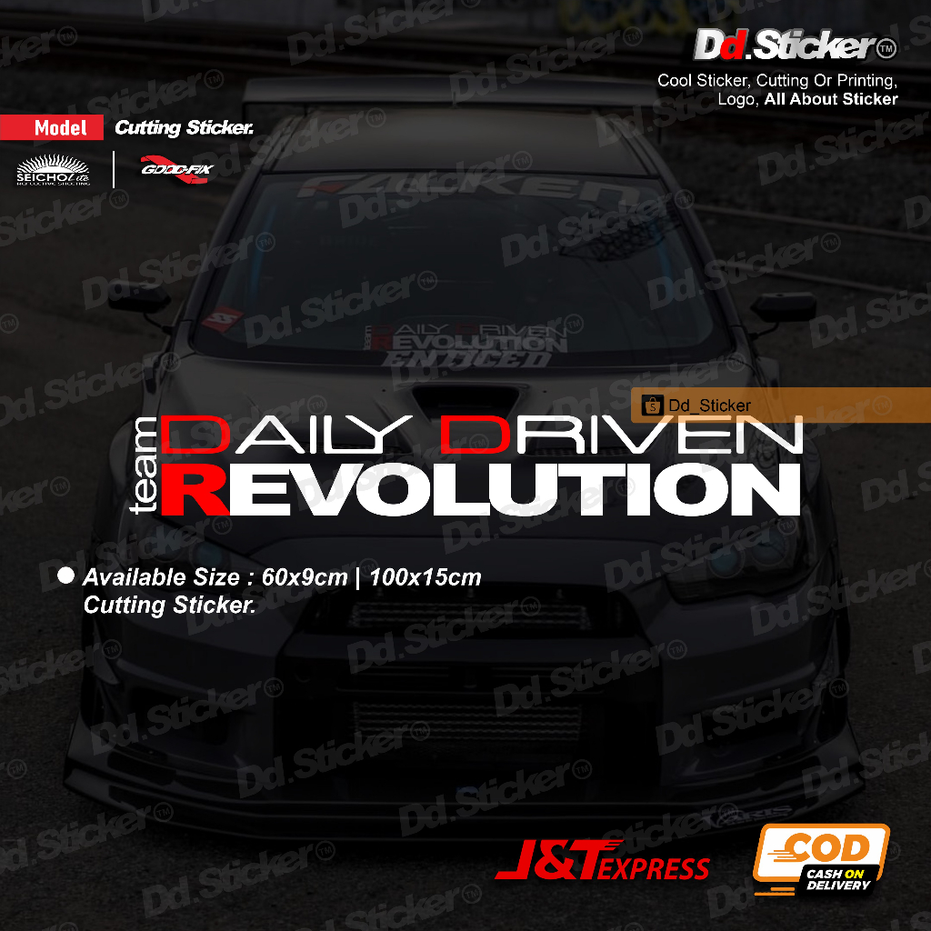 Sticker Daily Driven Revolution Car Glass | Cutting Sticker | Shopee ...