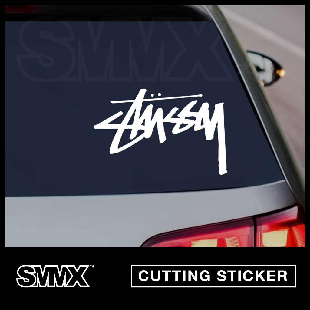 Stussy Sharp Logo Sticker Cutting Sticker | Shopee Malaysia