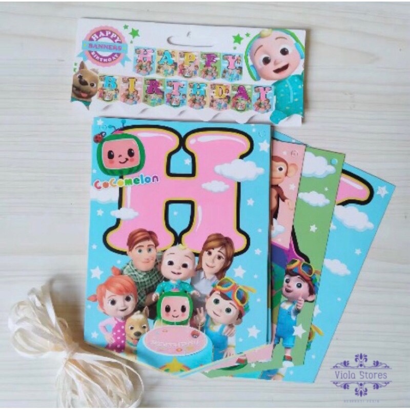 Coco Melon Character Happy Birthday Banner / Character Birthday Banner ...