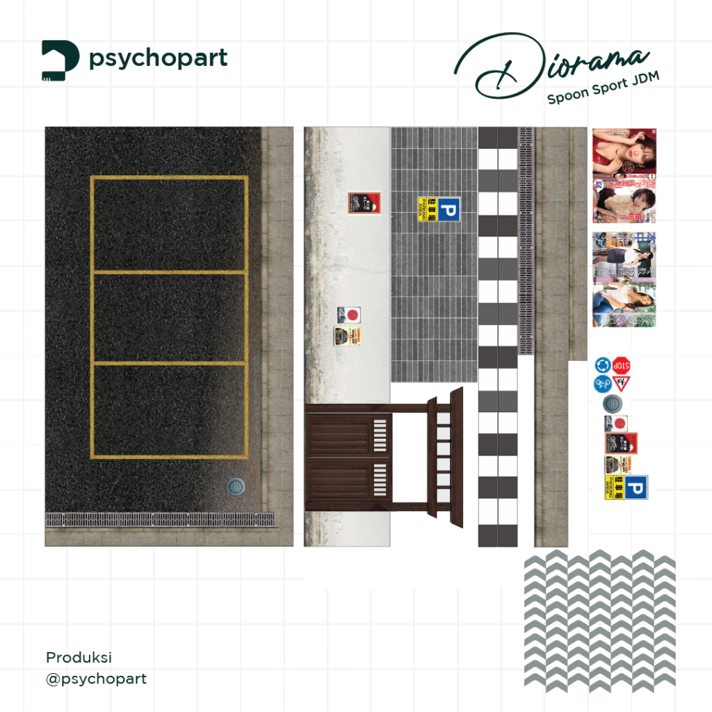 Realistic Papercraft Diorama Japan Parking Lot 1/64 | Shopee Malaysia