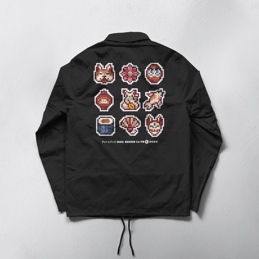 Coach Jacket - Wind Breaker IDOL GOODS CLTR - MATSURI PIXEL ART - JAPAN ...