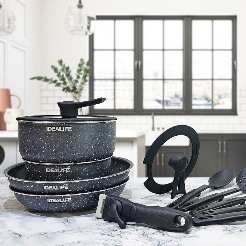 - Granite Cookware Set - Marble Cooking Pan Set - IL-22a | Shopee Malaysia