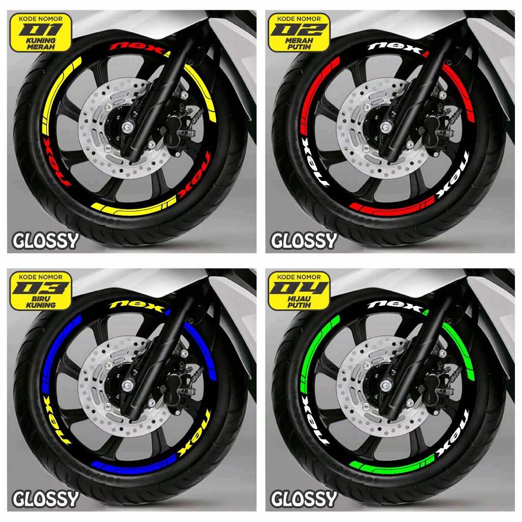 Suzuki Nex 1 Rim Rim Rim Cutting Sticker GLOSSY AR01 Variation | Shopee ...