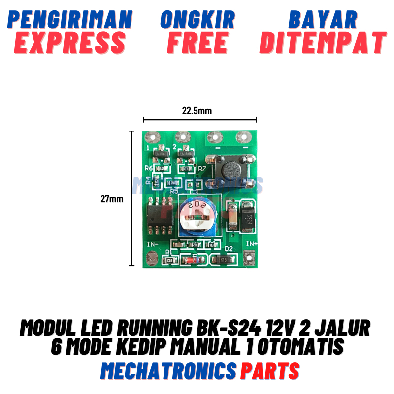Led Running Module BK-S24 12V 2 Lanes 6 Manual Flashing Modes 1auto S24 ...