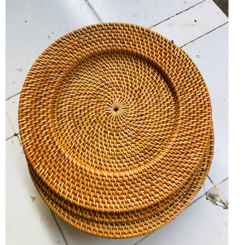 Plain Rattan Plate 33cm | Shopee Malaysia