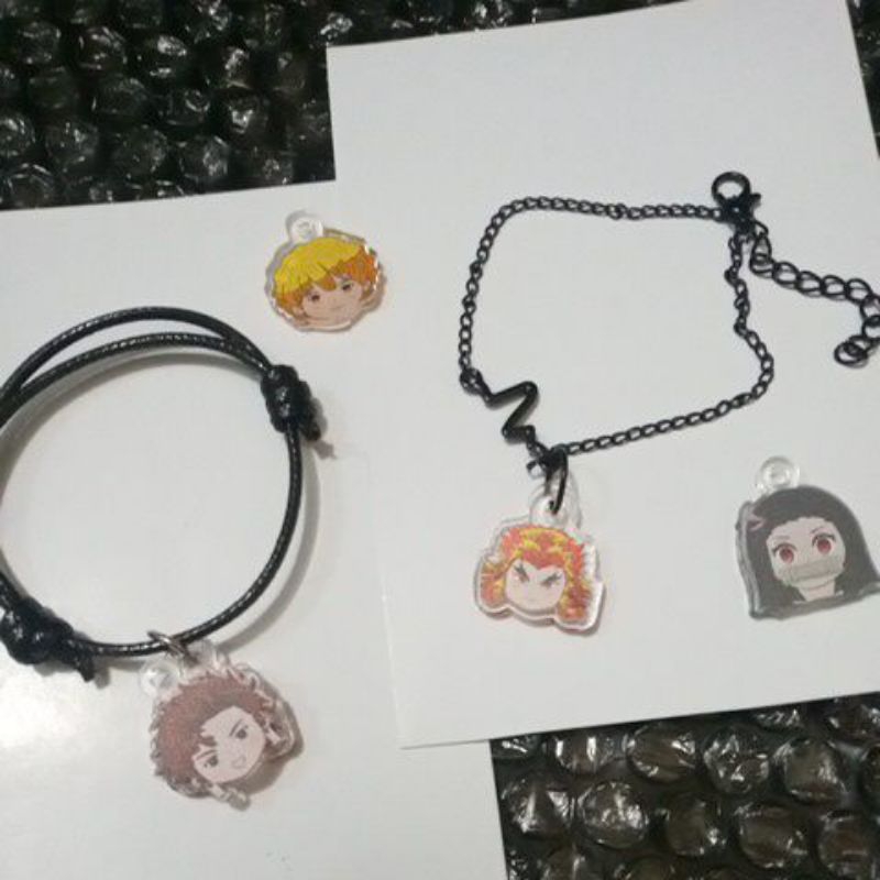Demon Slayer brecelet nezuko tanjiro zenitsu anime bracelet Korean rope ...