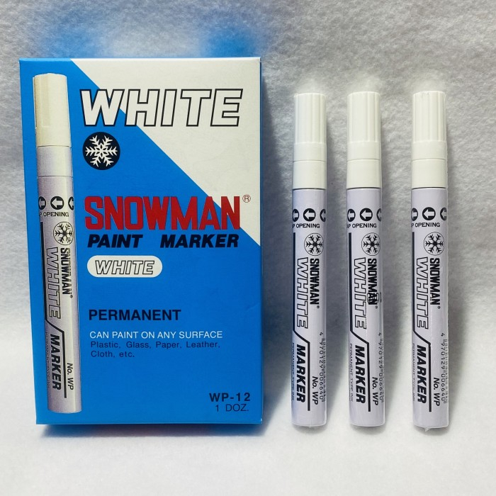 PUTIH Snowman White Permanent Pain Marker/Permanent White Marker 1 Pcs ...