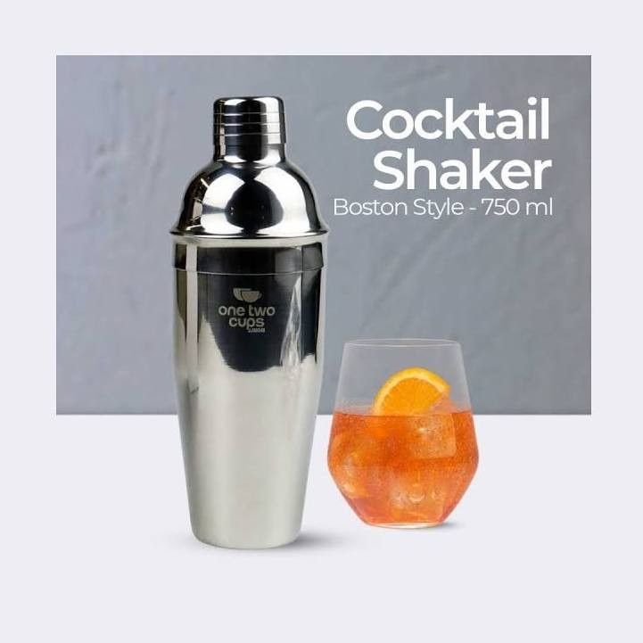 Cocktail Shaker Premium Stainless Steel 750ML Glass Shaker Drink ...