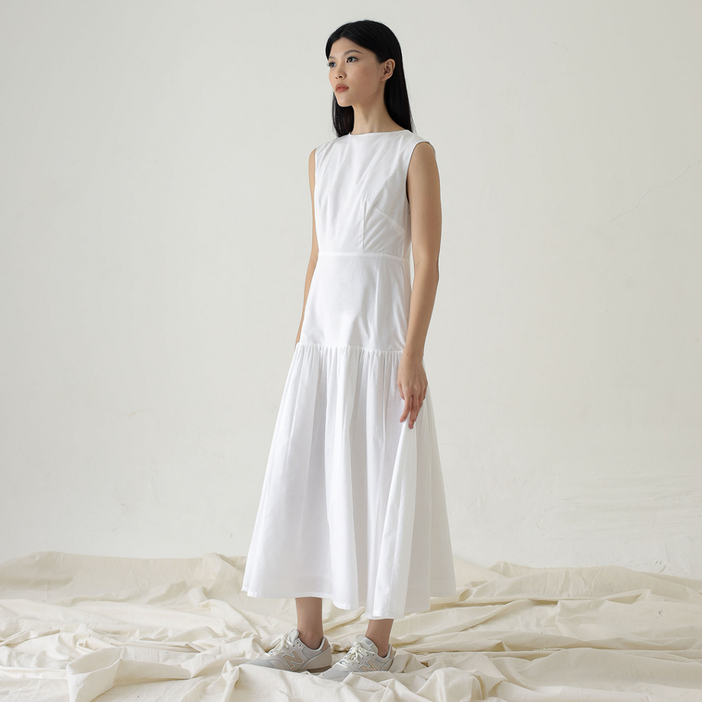 KATUN HITAM Inkano - Spire dress - Korean women's cotton Sleeveless ...