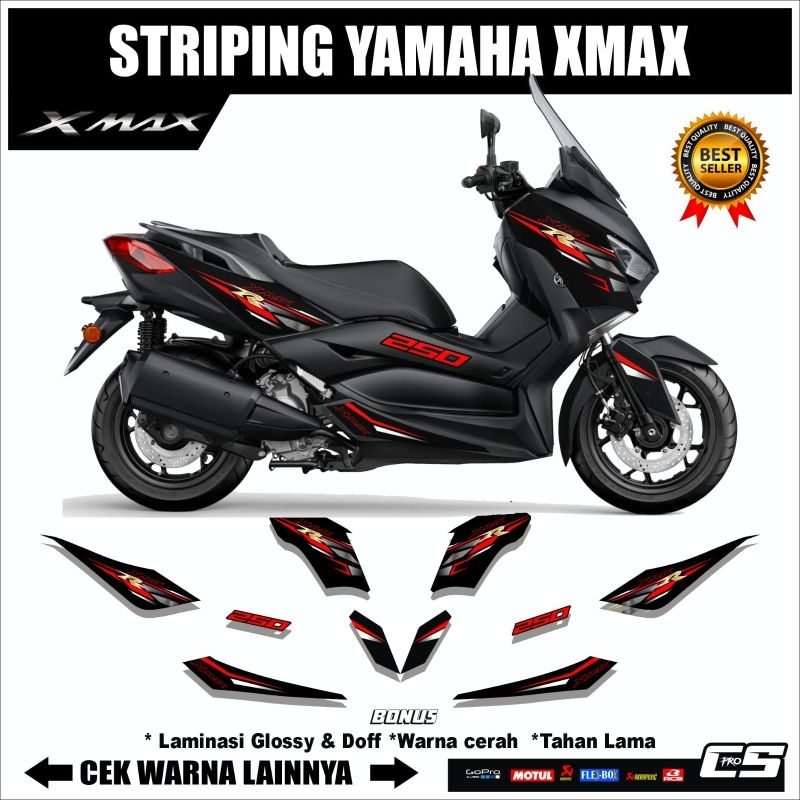 Sticker Decal Yamaha Xmax 250 Old/Striping Motorcycle Xmax 250cc Livery ...