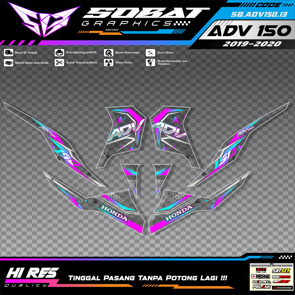 Striping ADV 150- STRIPING Latest Color Variants HONDA ADV 150 2019 SB ...