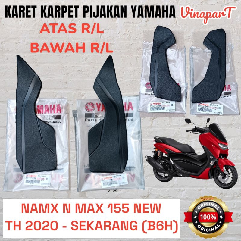 Yamaha nmax new 2020 Rubber Footrest Mat Top And Bottom Right Left B6H ...