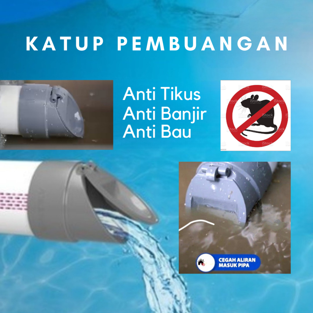 Cover Anti-Flood Pipe Backflow Valve 3 inch Rucika Anti Cockroach Mice ...