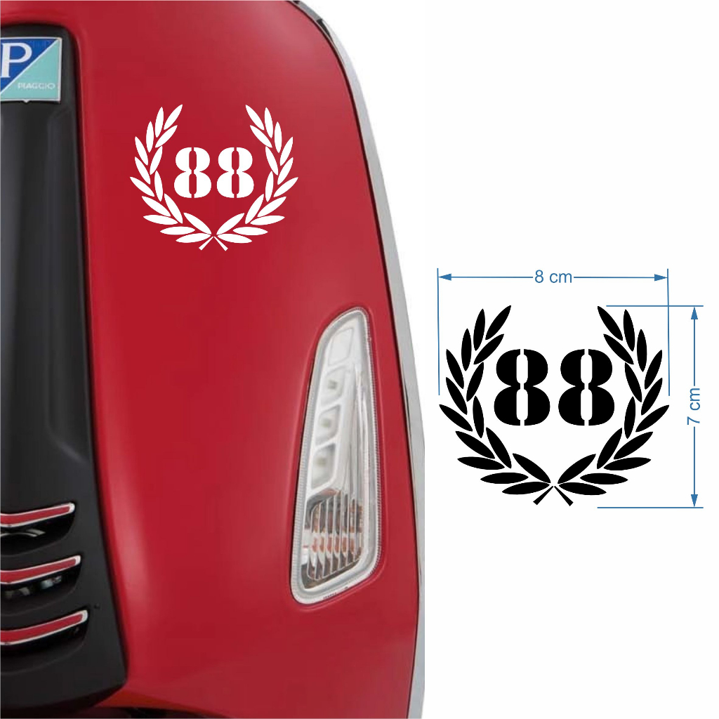 Fred Perry Logo Cutting Sticker and Numbers Can Change Numbers Suitable ...