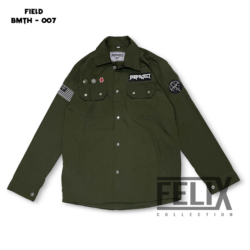Bmth MEN'S SEMIPARKA JACKET / TRUCKER JACKET PATCH / FIELD JACKET PATCH ...