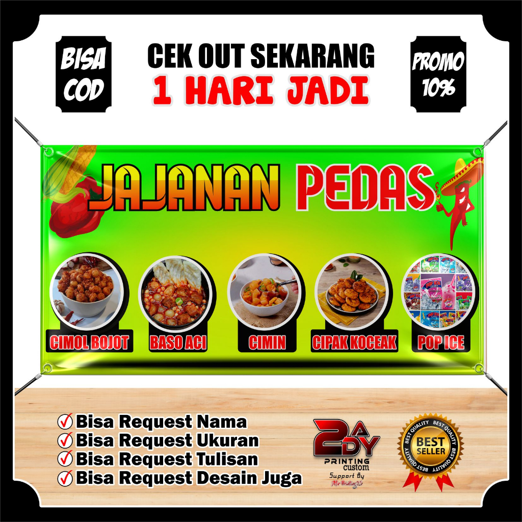[SPICY Snack Banners Can Request Your Own Custom | Shopee Malaysia