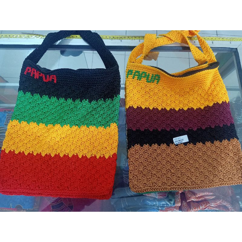 Rasta PAPUA BAG / PAPUA KNITTED BAG / PAPUA NOKEN BAG / PAPUA NOKEN ...