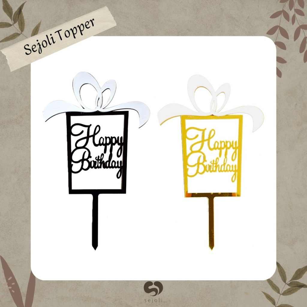 PUTIH Cake Topper/Acrylic Cake Topper/White Round HBD Acrylic | Shopee ...