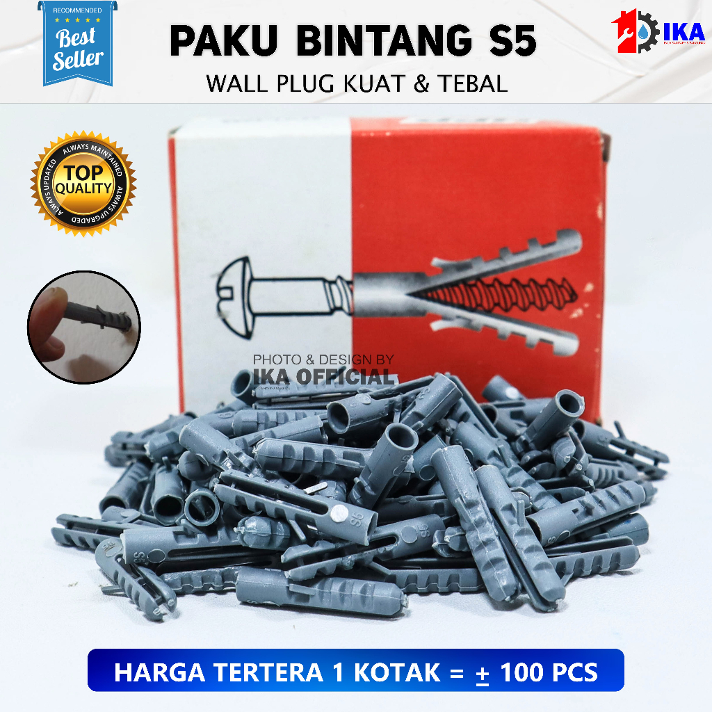 GANTUNGAN S5 Wall Bolts Reinforcement Screws Retaining Screws Nuts ...