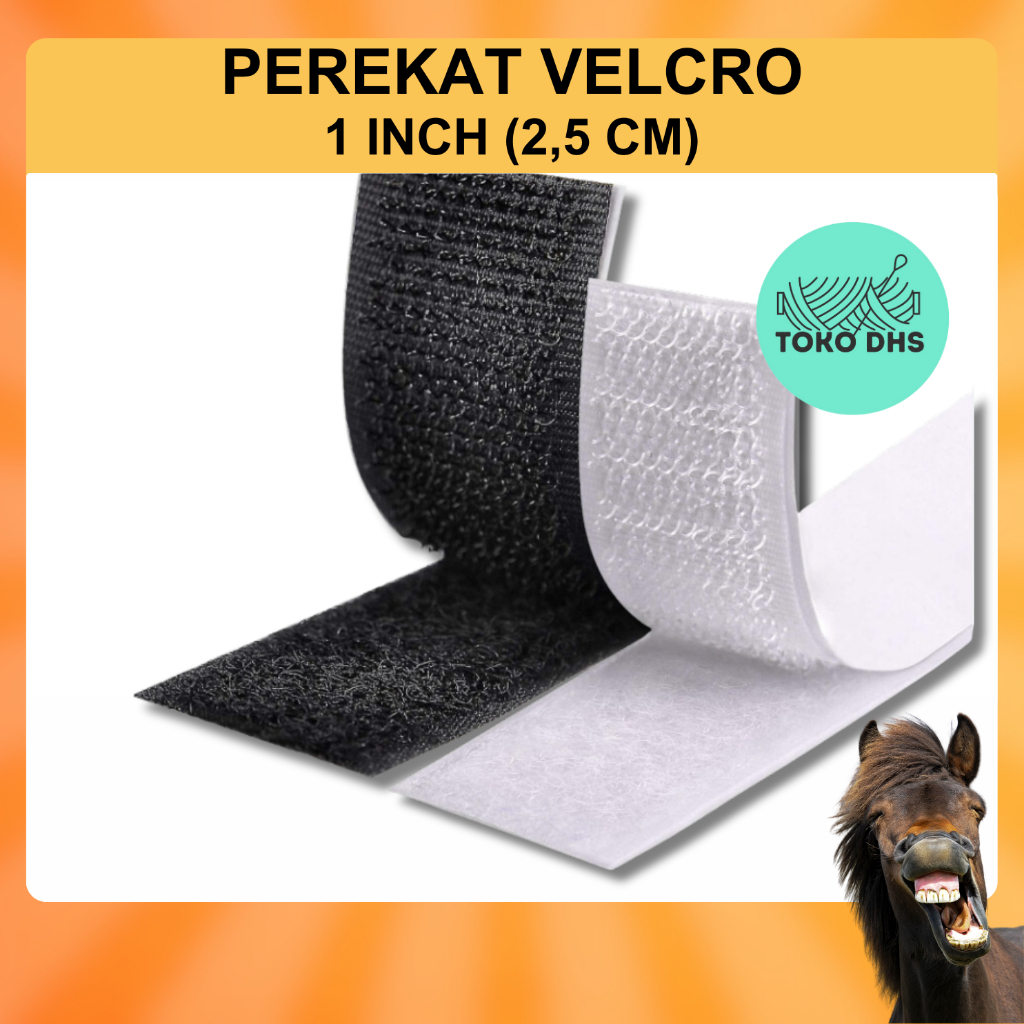 Velcro Adhesive Magic Tape Per Meter / Multipurpose Adhesive 2.5 cm (1 inch) | Shopee Malaysia