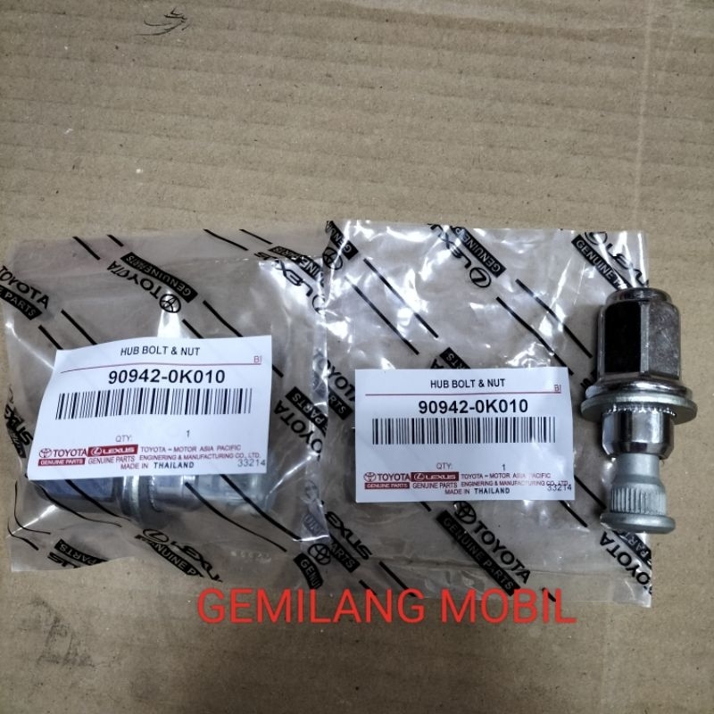 Hub BOLT Wheel BOLT Nut Stump RESING TOYOTA INNOVA HILUX FORTUNER ...