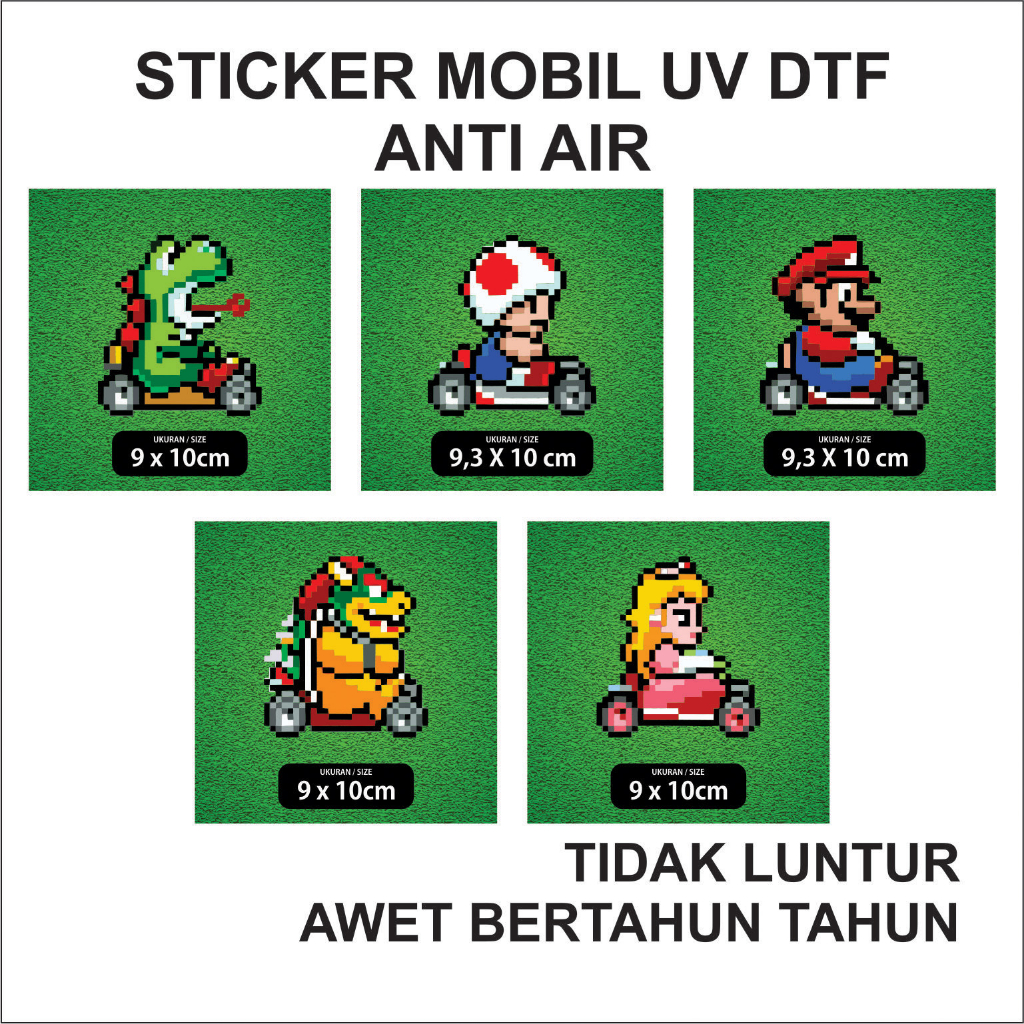 Super mario kart Sticker/Car Sticker/Waterproof Sticker/uv Sticker ...