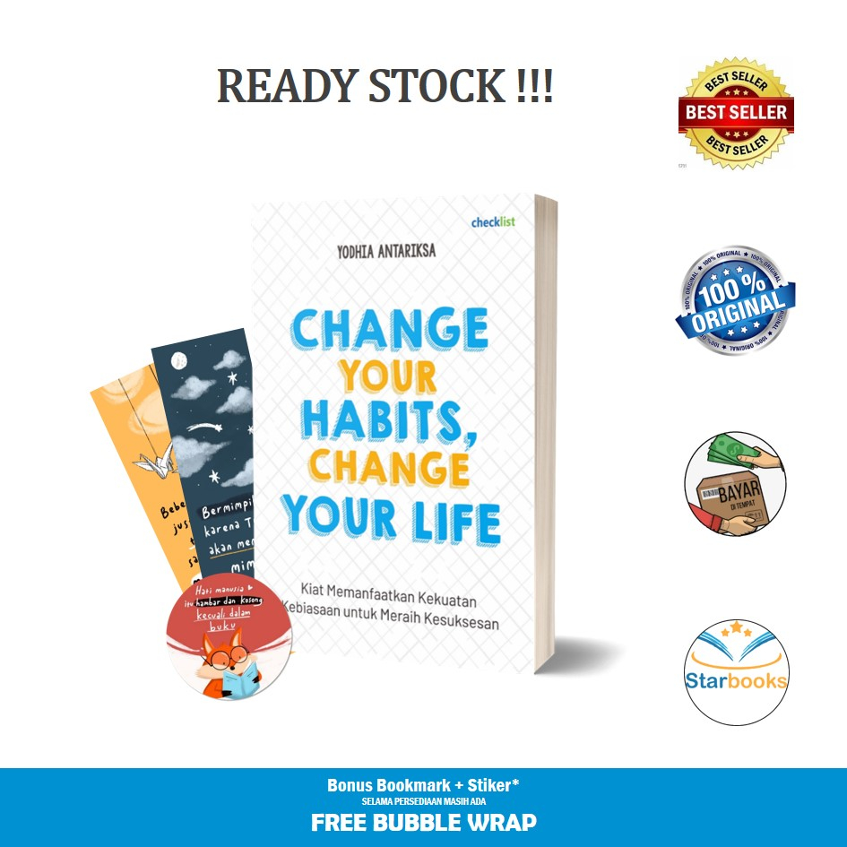 Change Your Habits Book, Change Your Life - Checklist (Motivation ...