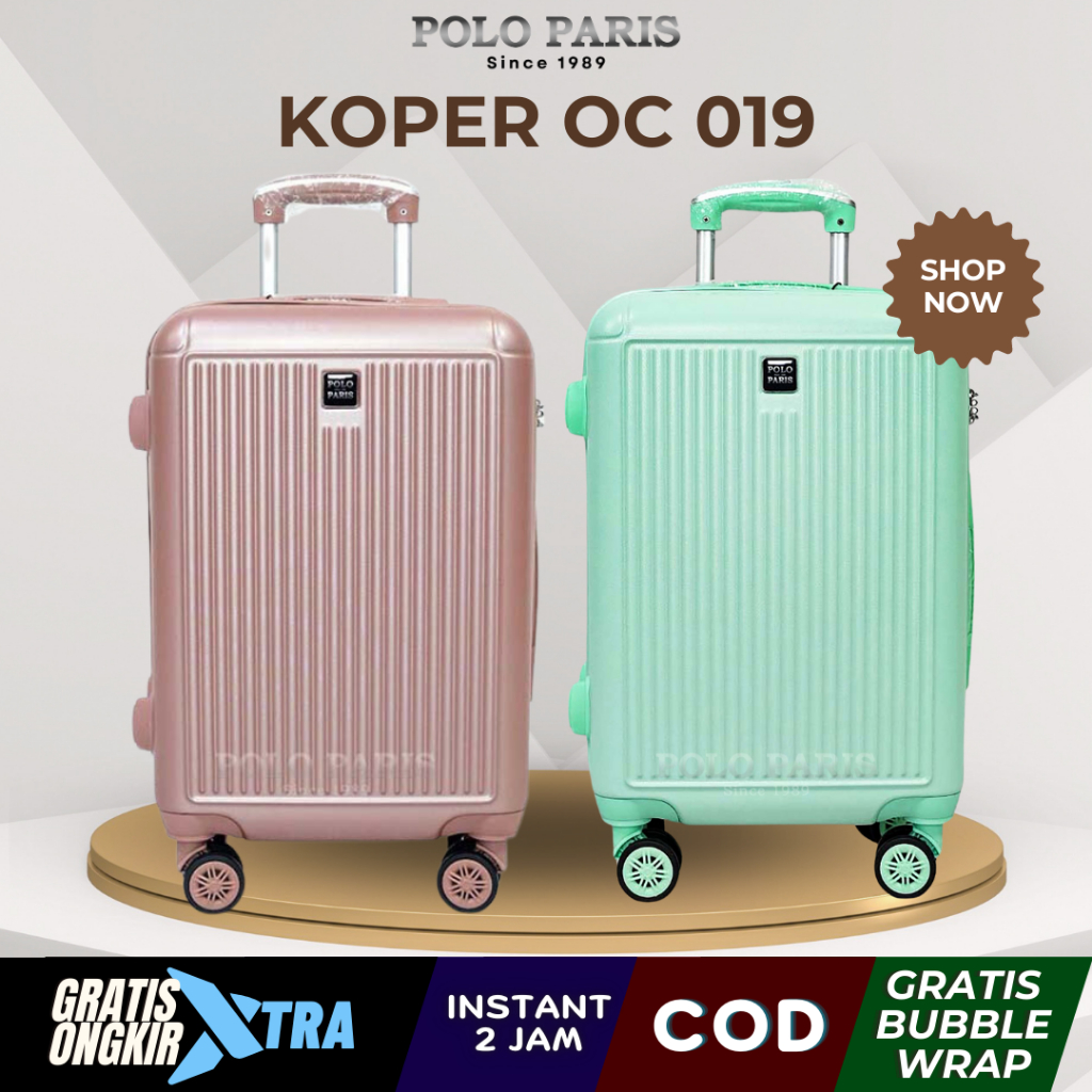 Paris POLO Suitcase 019-B ONE Color 20 INCH Swivel Wheel ABS Suitcase ...