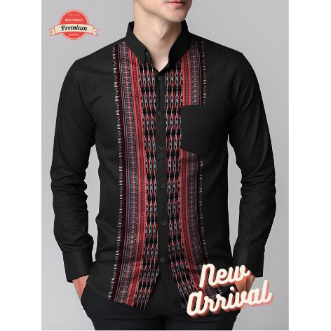 KEMEJA Angelaco | Men's Long Sleeve Batak Batik Shirt | Men's Batik ...