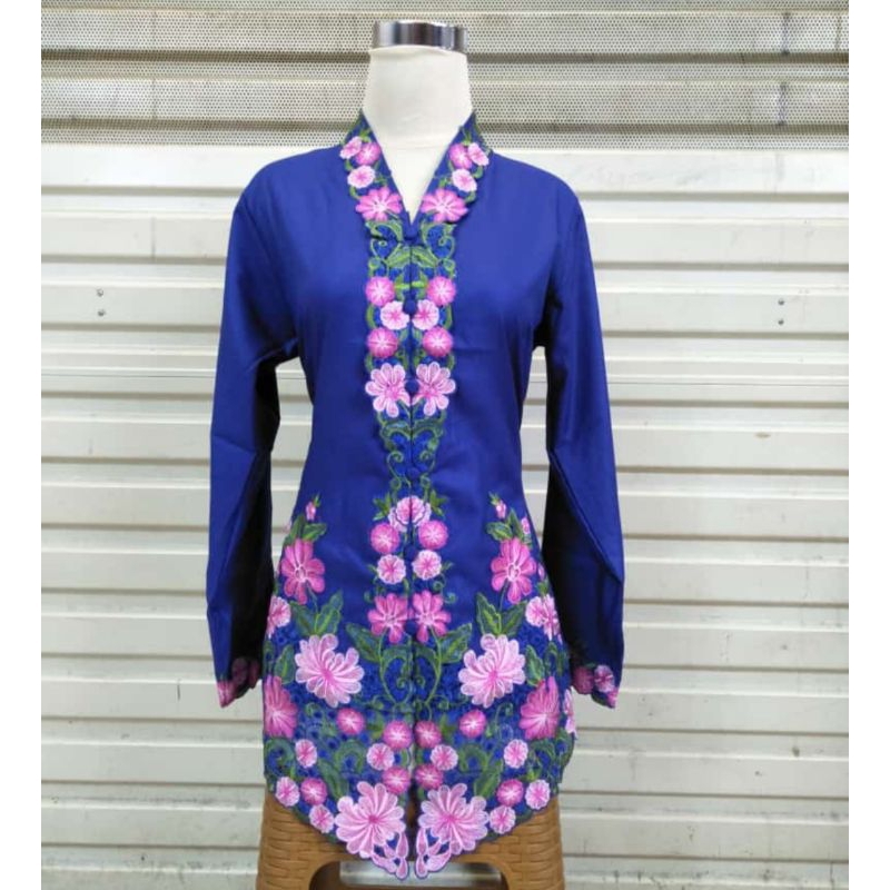 KATUN Modern Betawi Brocade Kebaya Long Sleeve Embroidery Cotton Jumbo ...