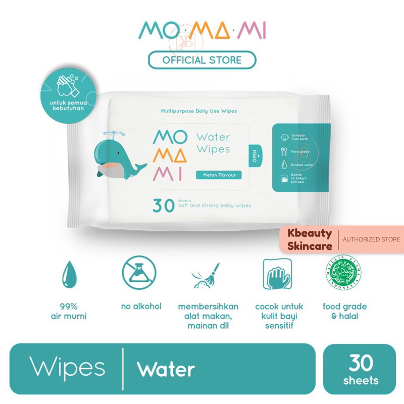 Momami Baby Water Wipes - Baby Wet Wipes (30 Sheets) | Shopee Malaysia