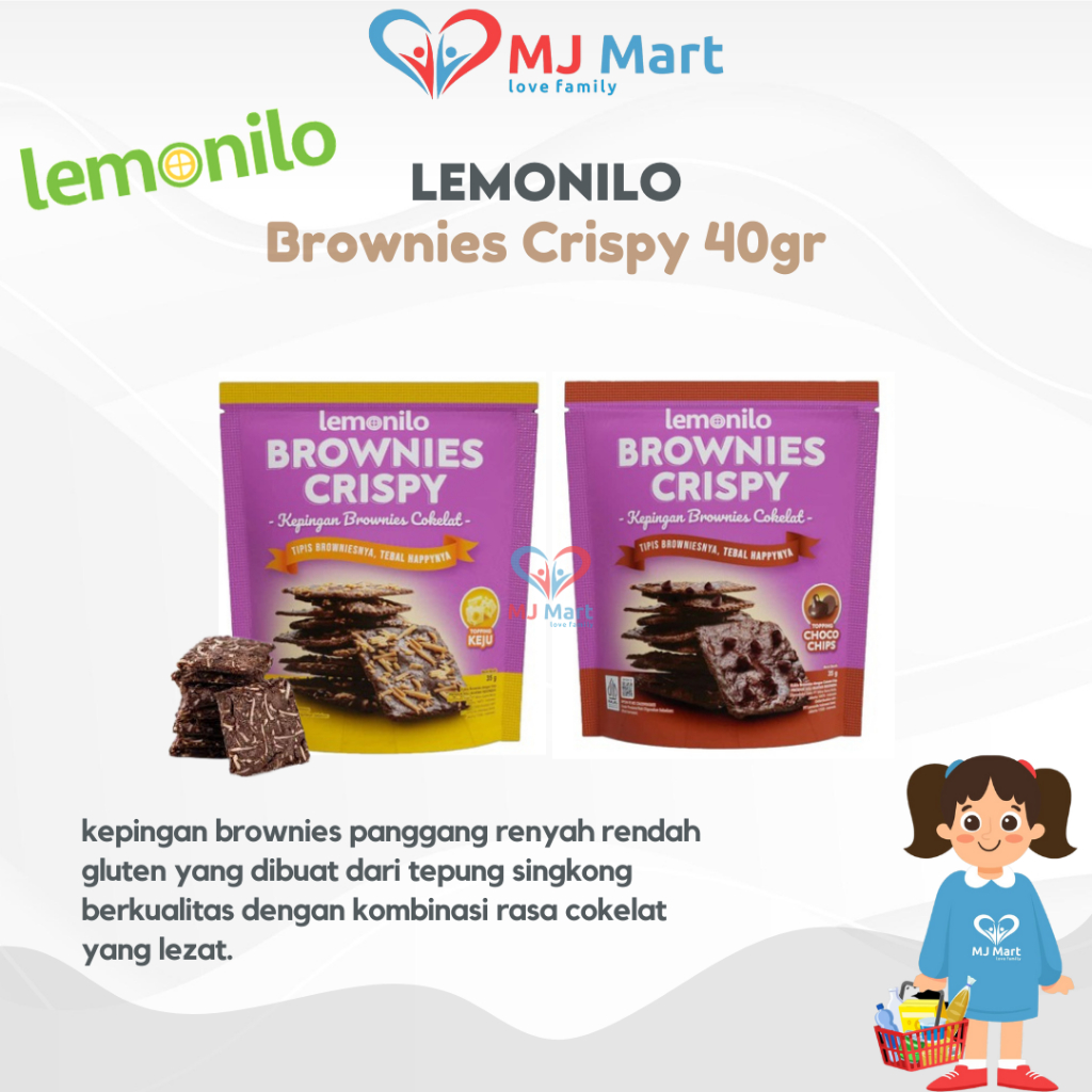 Lemonilo Brownies Crispy Healthy Snack/Healthy Snack 35gr | Shopee Malaysia