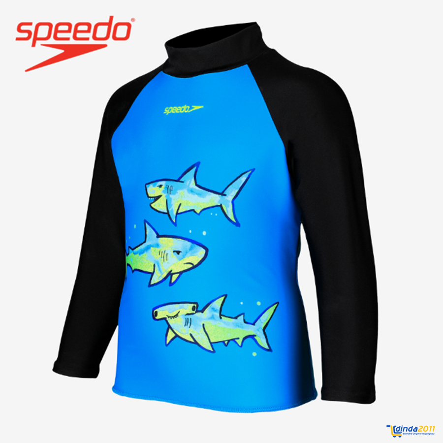 Official ORIGINAL SPEEDO Neon Shark Long Sleeve Rash Top Children's ...