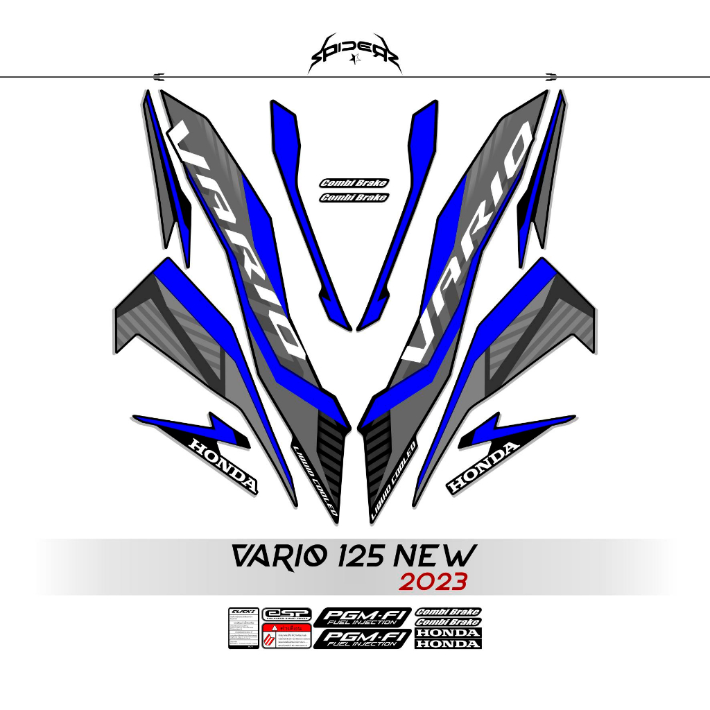 Striping HONDA VARIO 125 NEW / 9 / 2022 / 2023 / CBS - ISS / STRIPE ...