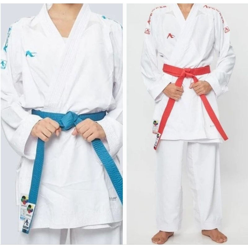 MERAH Arawaza Kumite Deluxe Evo COMBO 2 in One Set Aka Ao Red Blue Red ...