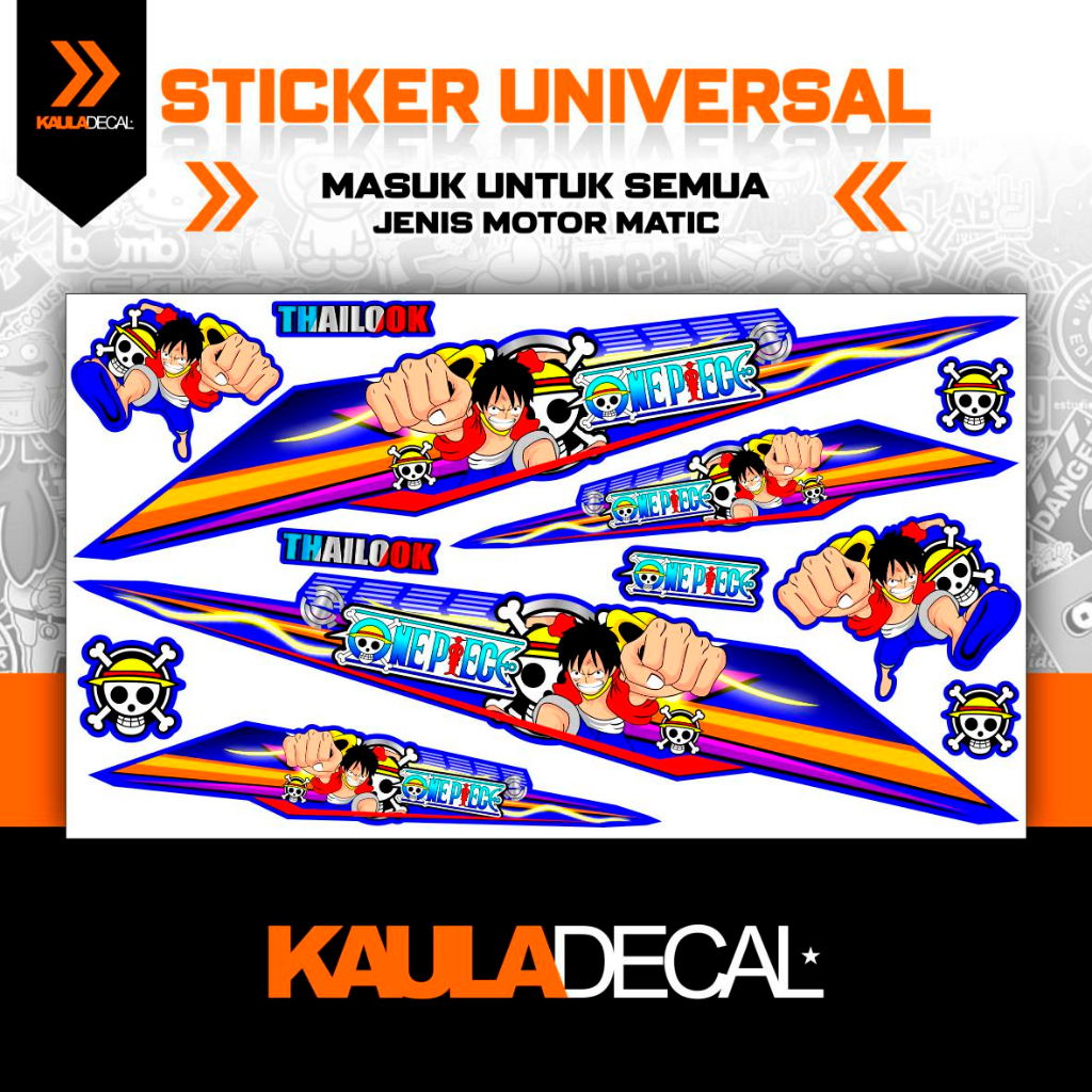 Motorcycle STRIPING STICKER ALL MATIC MOTIF 628 / UNIVERSAL MATIC ...