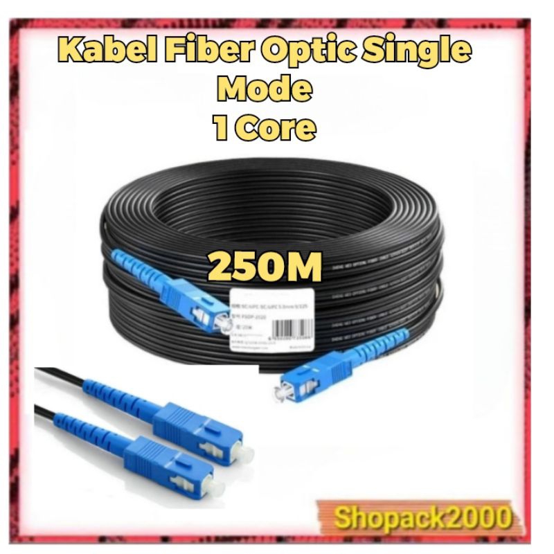 Dropcore fiber optic ftth cable simplex single mode 1 core 3 slings 250 ...